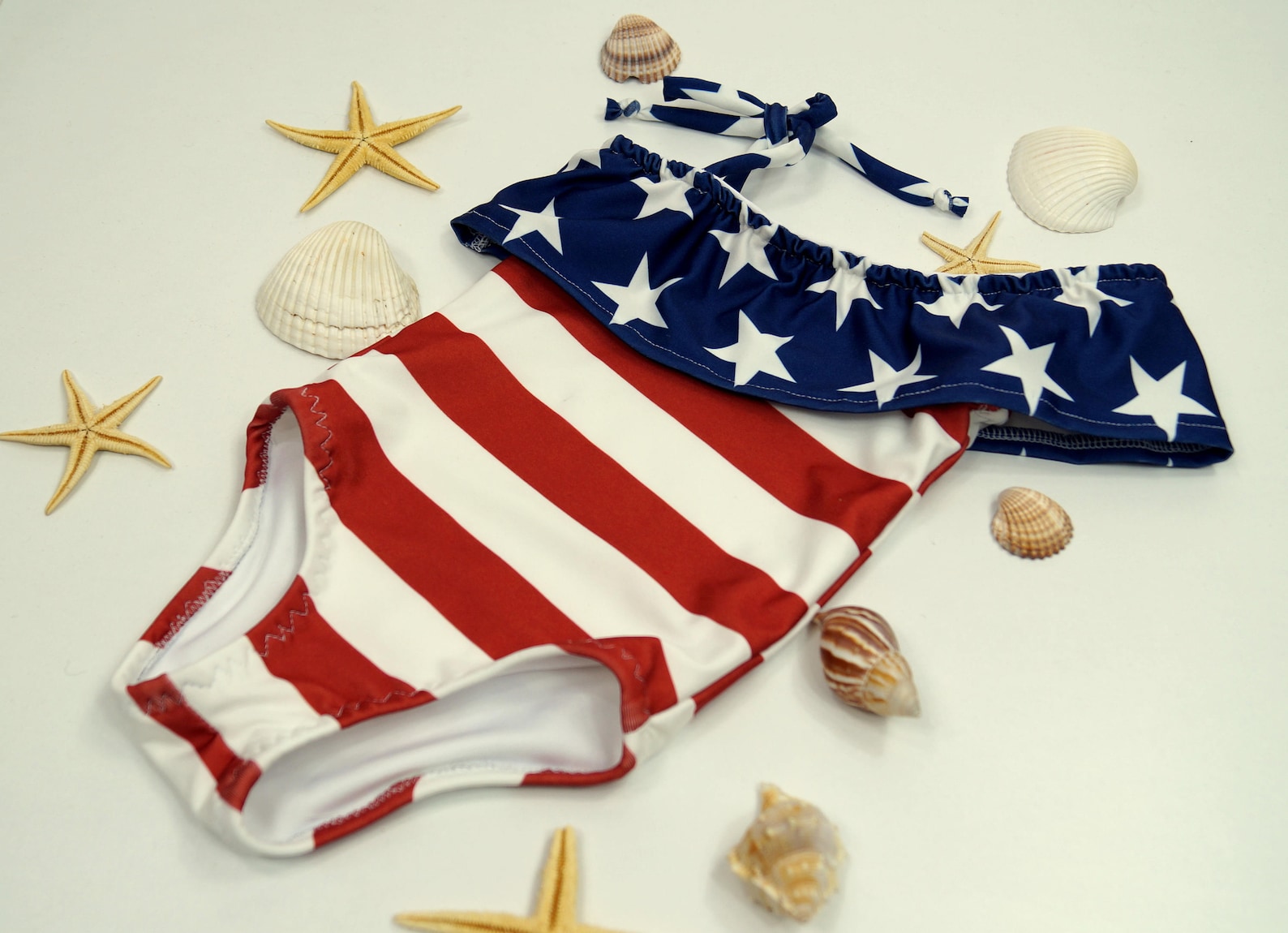 USA Flag Girls Swimsuit/american Flag Baby Girl Swimsuit/girls - Etsy