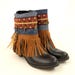 Boho Boot Covers/native American Denim Fringe Boot Covers/gypsy Boot ...