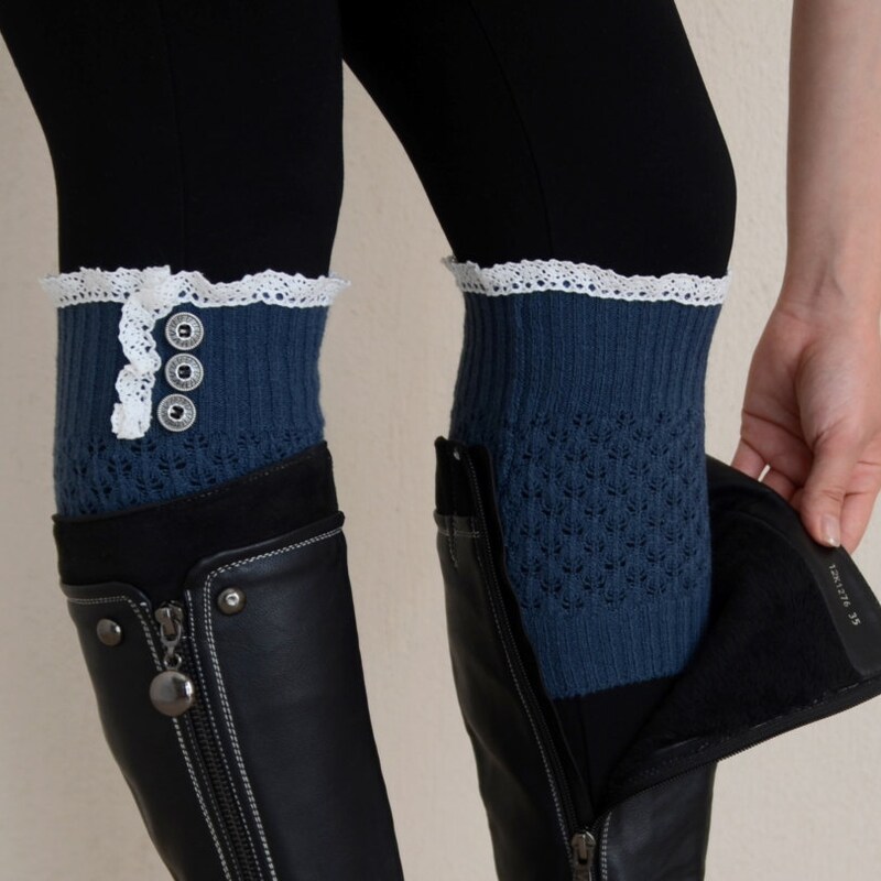 Short Lace Boot Sock - Etsy