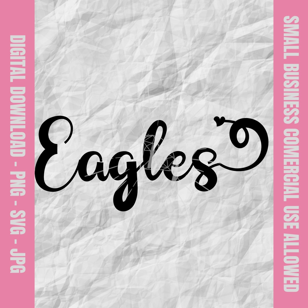 Eagles Svg, Eagles Script Heart Svg, Eagles Football Svg, Eagles Cheer ...