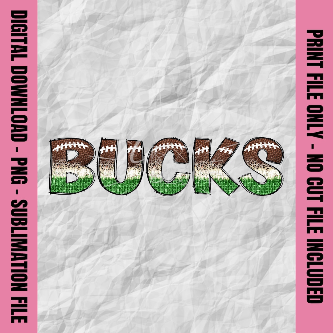 Bucks Doodle Letters, Bucks Png, Bucks Football Png, Bucks Cheer Png ...