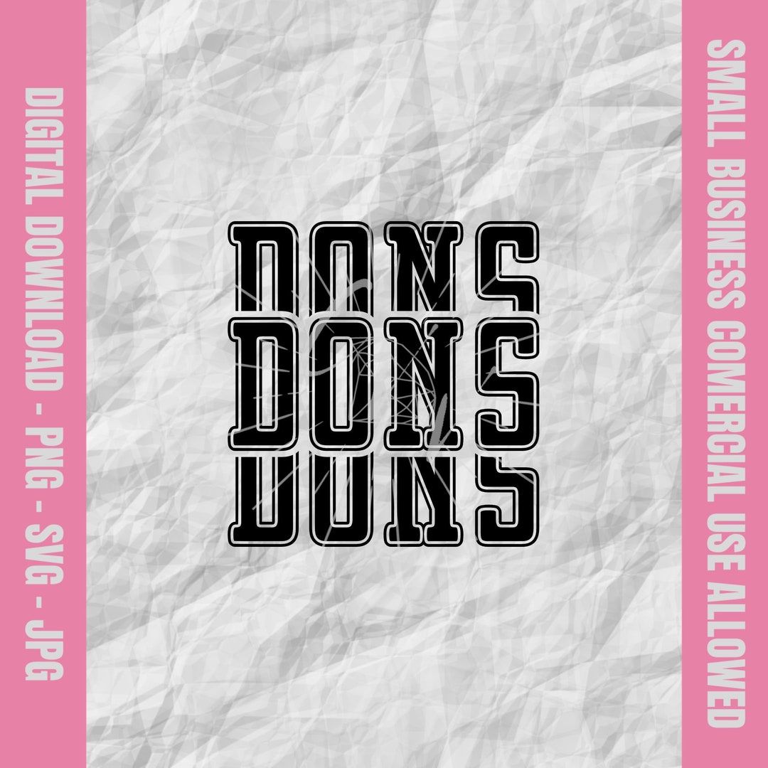 Dons Team Varsity Svg, Dons Svg, Dons Football Svg, Dons Cheer Png ...