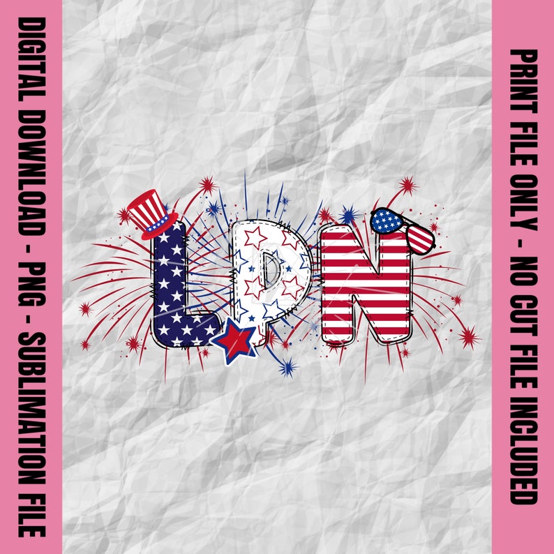 Patriotic LPN Png, 4th of July LPN Png, American LPN Shirt ...