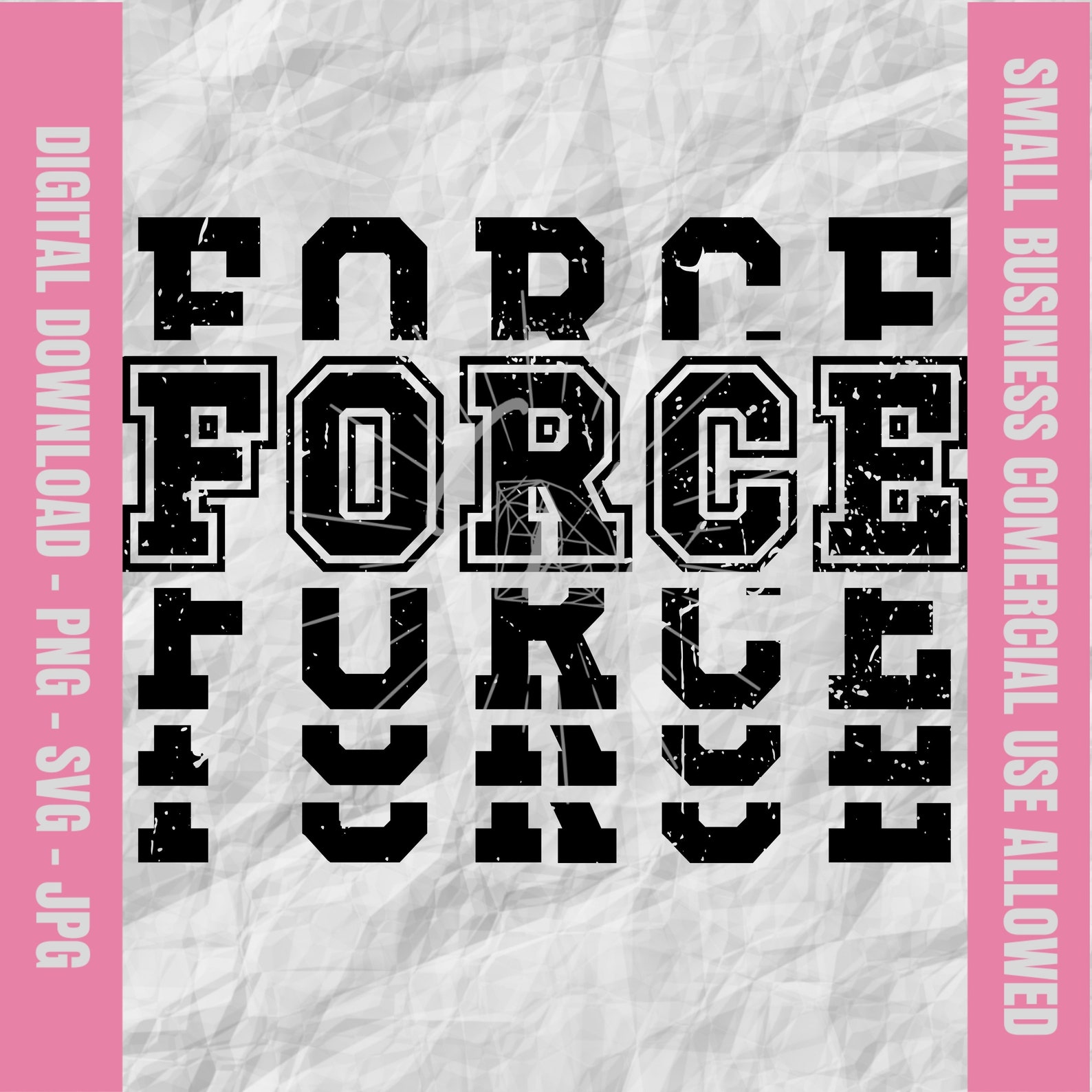 Force Stacked Varsity Svg, Force Svg, Force Football Svg, Force Cheer ...