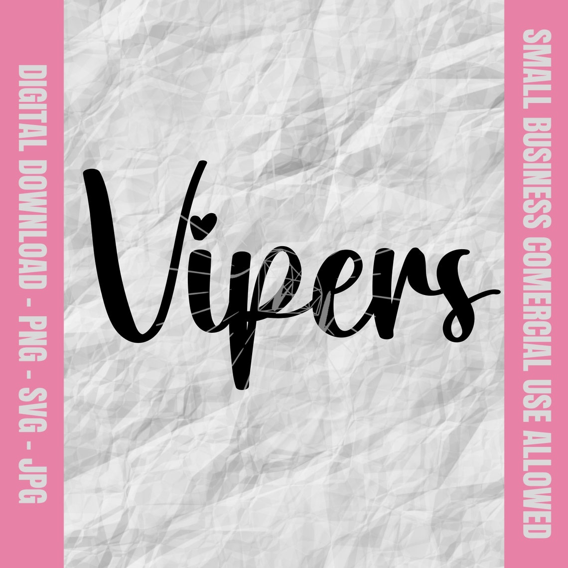 Vipers Svg, Vipers Thick Script Letter Svg, Vipers Football Svg, Vipers ...