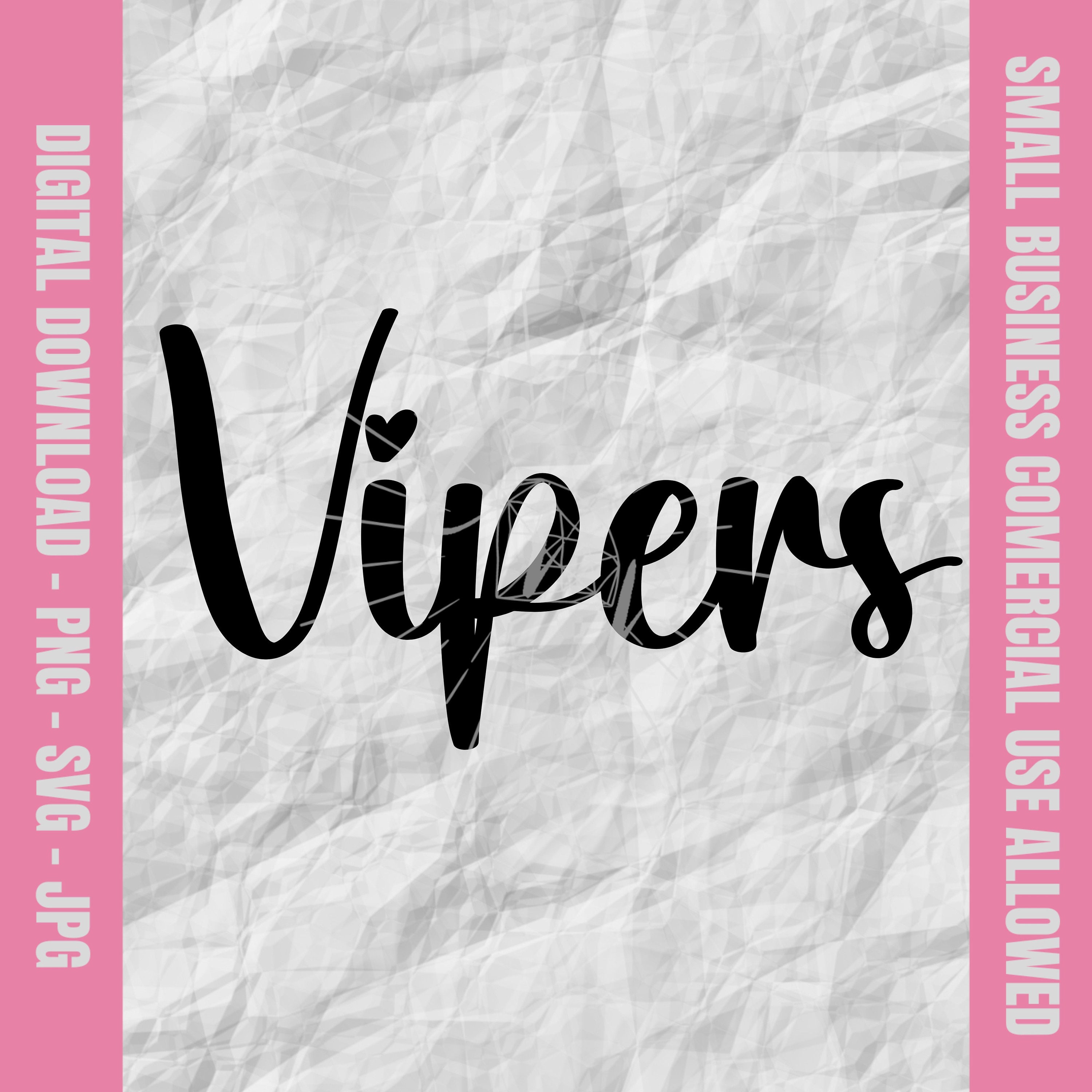 Vipers Svg, Vipers Thick Script Letter Svg, Vipers Football Svg, Vipers ...