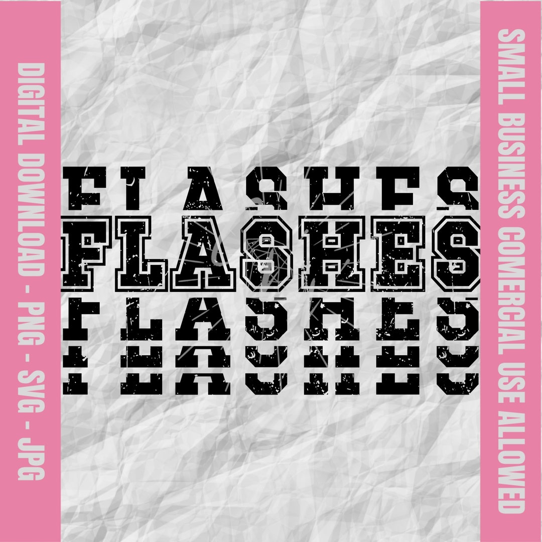 Flashes Stacked Varsity Svg, Flashes Svg, Flashes Football Svg, Flashes ...