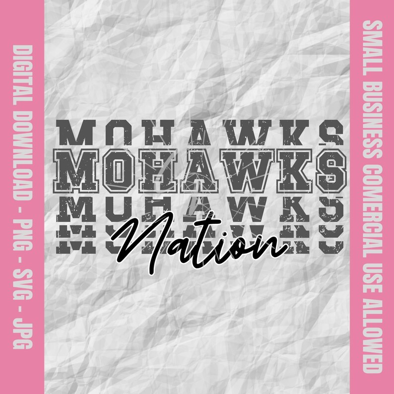 Mohawks Nation Svg, Mohawks Svg, Mohawks Football Svg, Mohawks Cheer ...