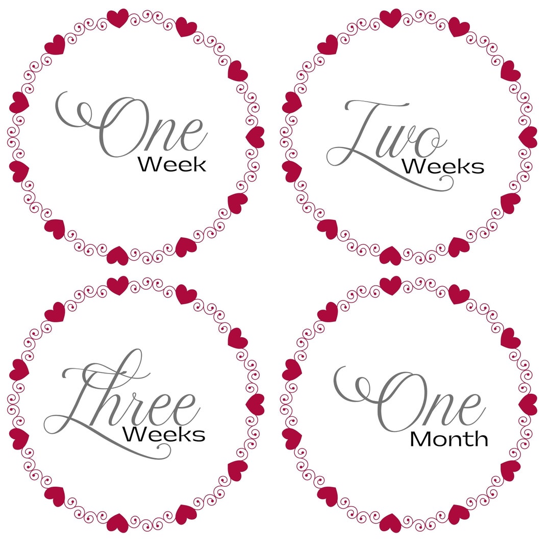 Heart Themed Baby Milestone Designs - Baby Milestones Svg, Baby ...