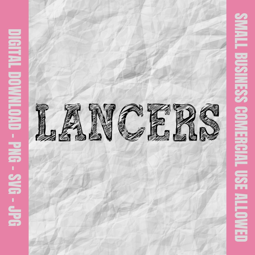 Lancers Svg, Lancers Chalk Block Letter Svg, Lancers Football Svg ...