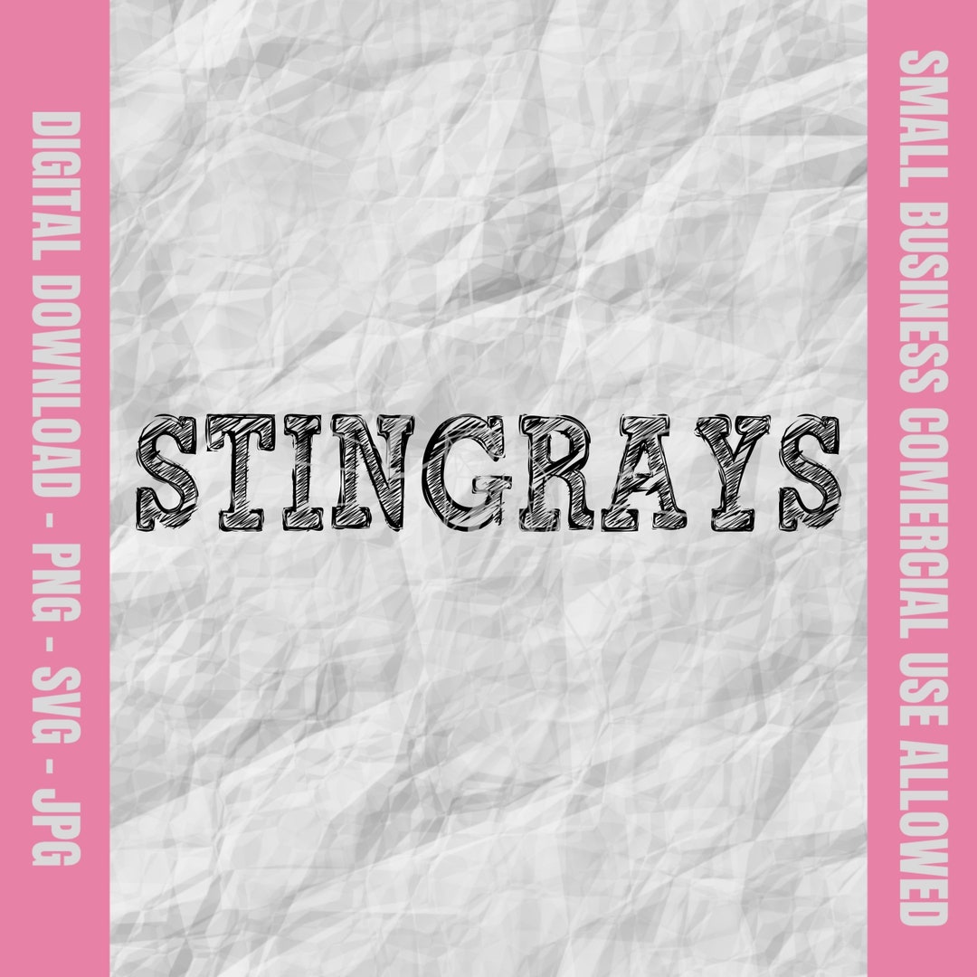 Stingrays Svg, Stingrays Chalk Block Letter Svg, Stingrays Football Svg ...
