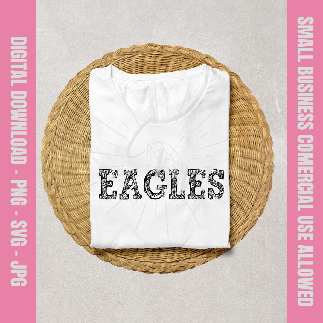 Eagles Svg, Eagles Chalk Block Letter Svg, Eagles Football Svg, Eagles ...