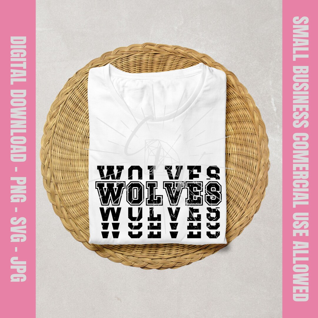 Wolves Svg, Wolves Stacked Varsity Letter Svg, Wolves Football Svg ...
