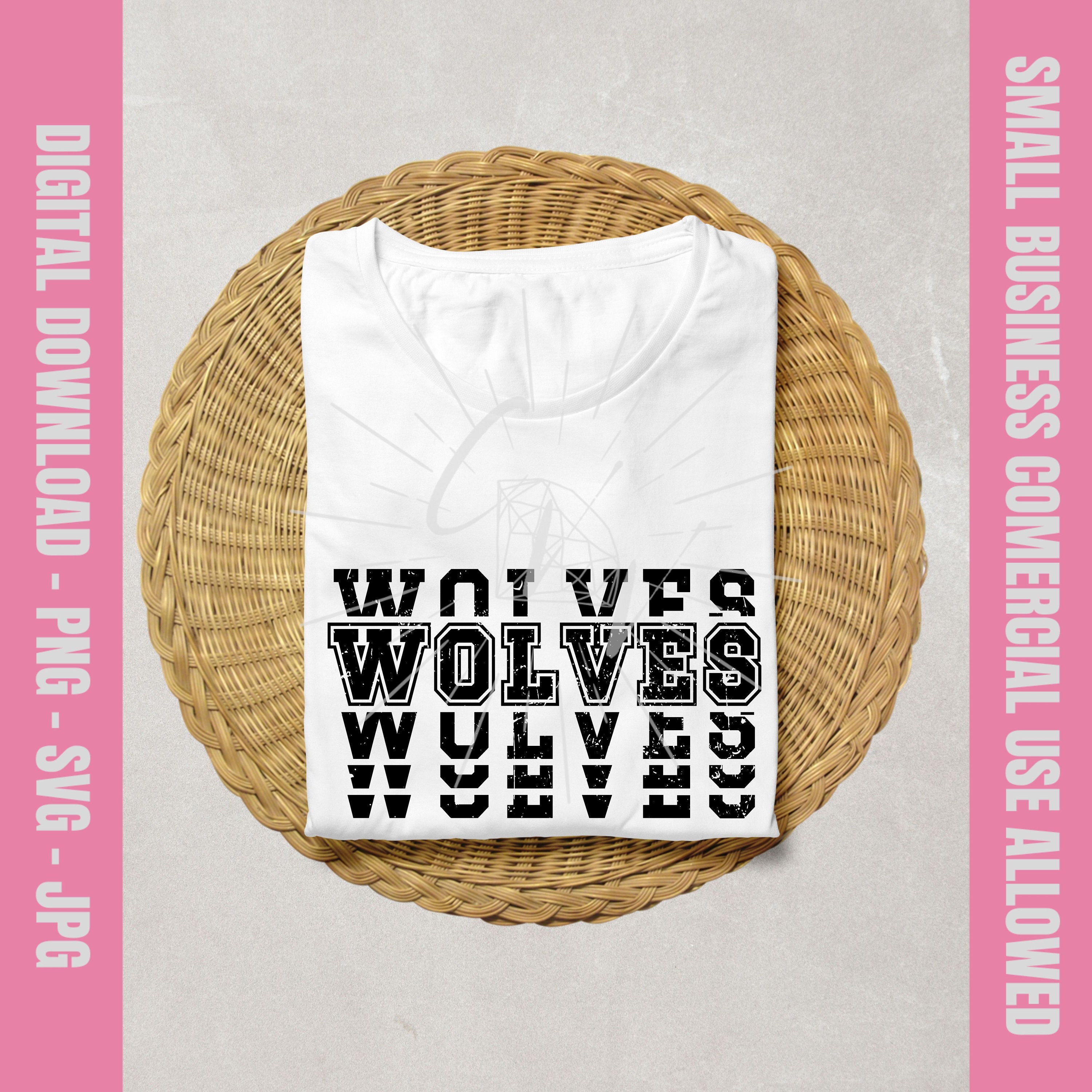 Wolves Svg, Wolves Stacked Varsity Letter Svg, Wolves Football Svg ...