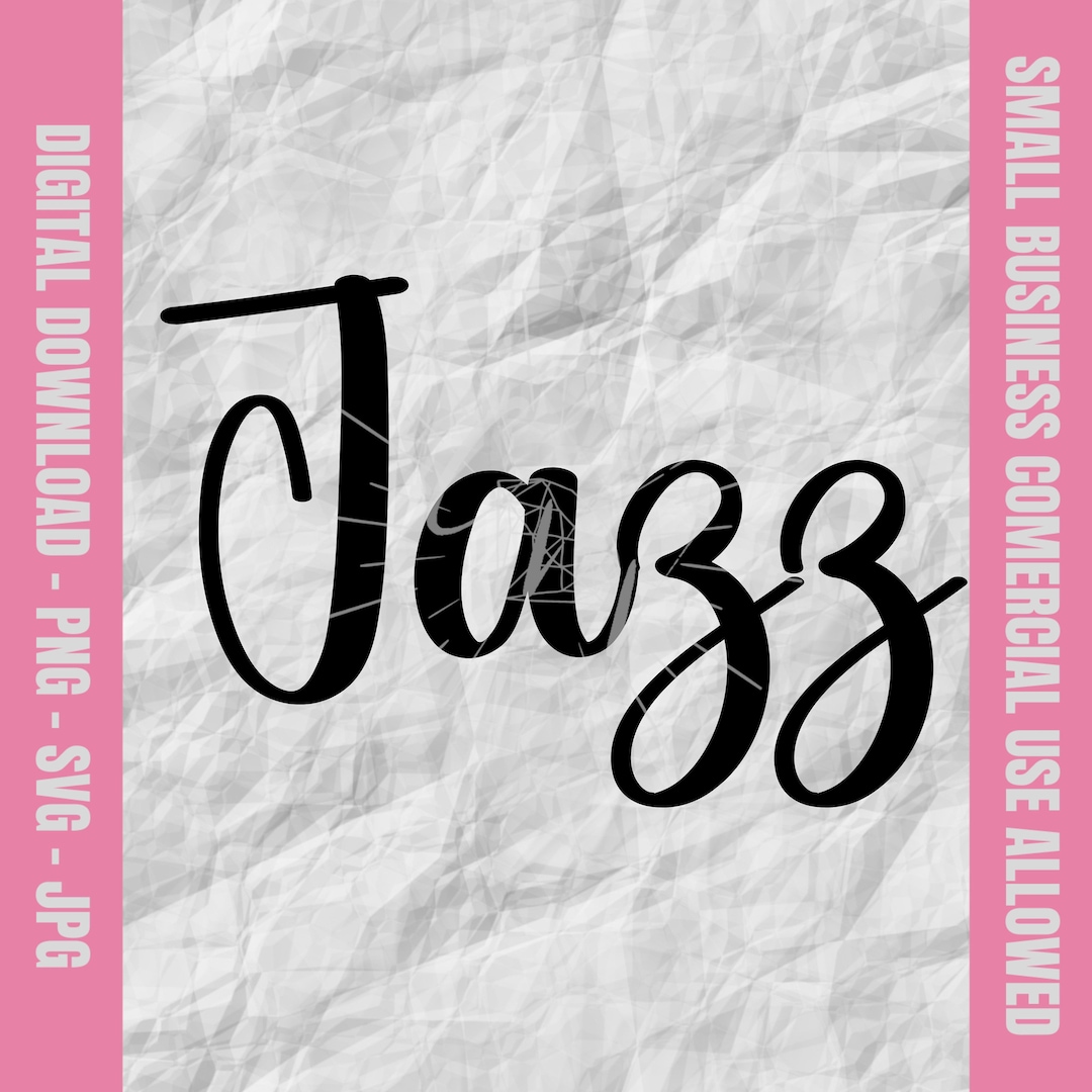 Jazz Svg, Jazz Thick Script Letter Svg, Jazz Football Svg, Jazz Cheer ...