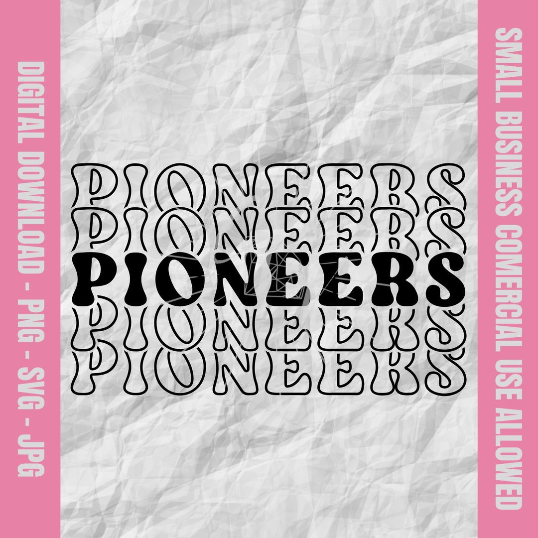 Pioneers Svg, Pioneers Retro Stacked Letter Svg, Pioneers Football Svg ...