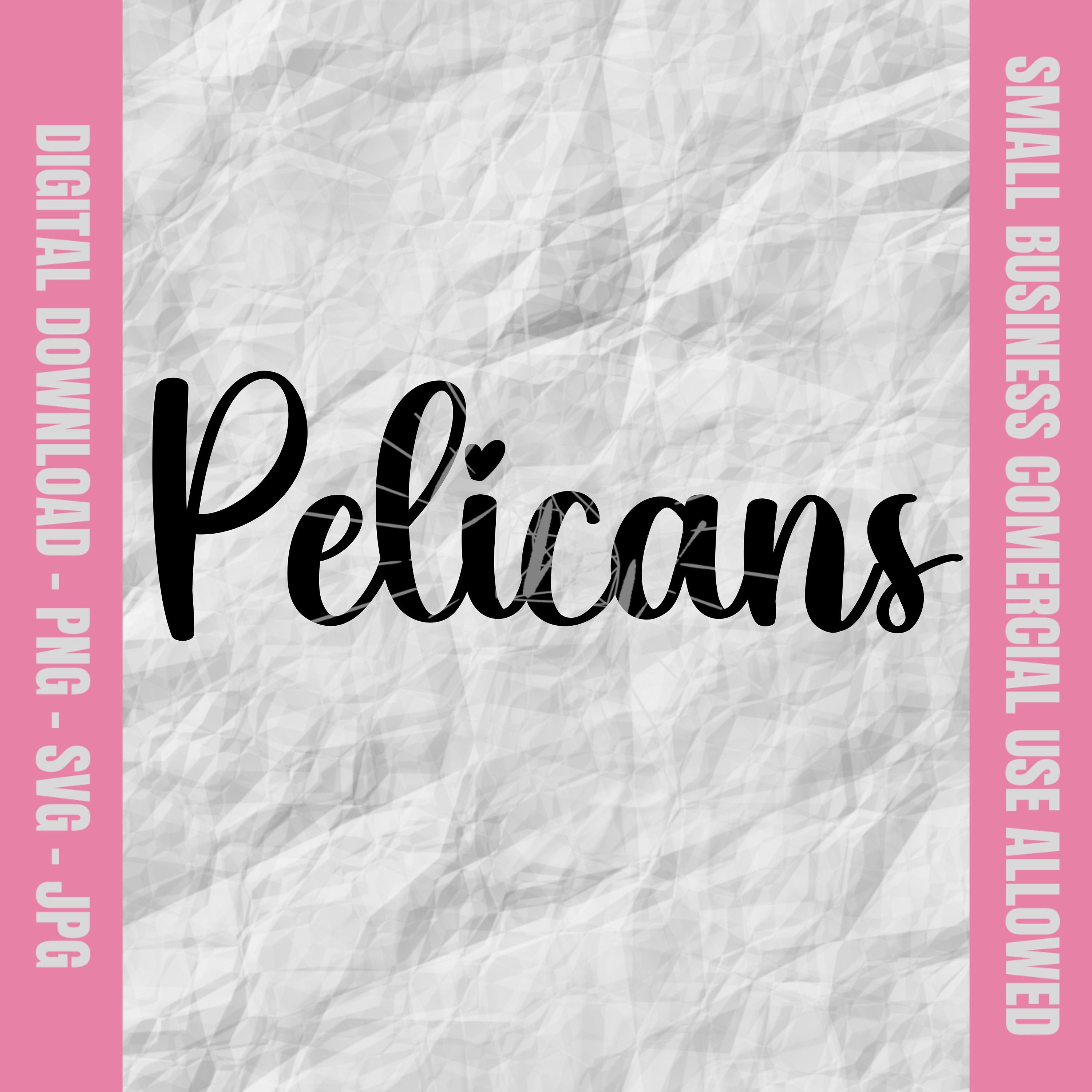 Pelicans Svg, Pelicans Thick Script Letter Svg, Pelicans Football Svg ...