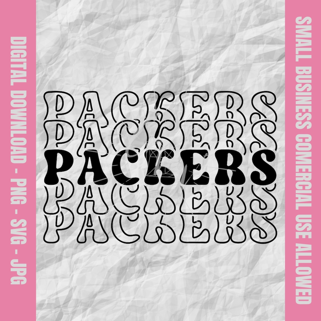Packers Svg, Packers Retro Stacked Letter Svg, Packers Football Svg ...