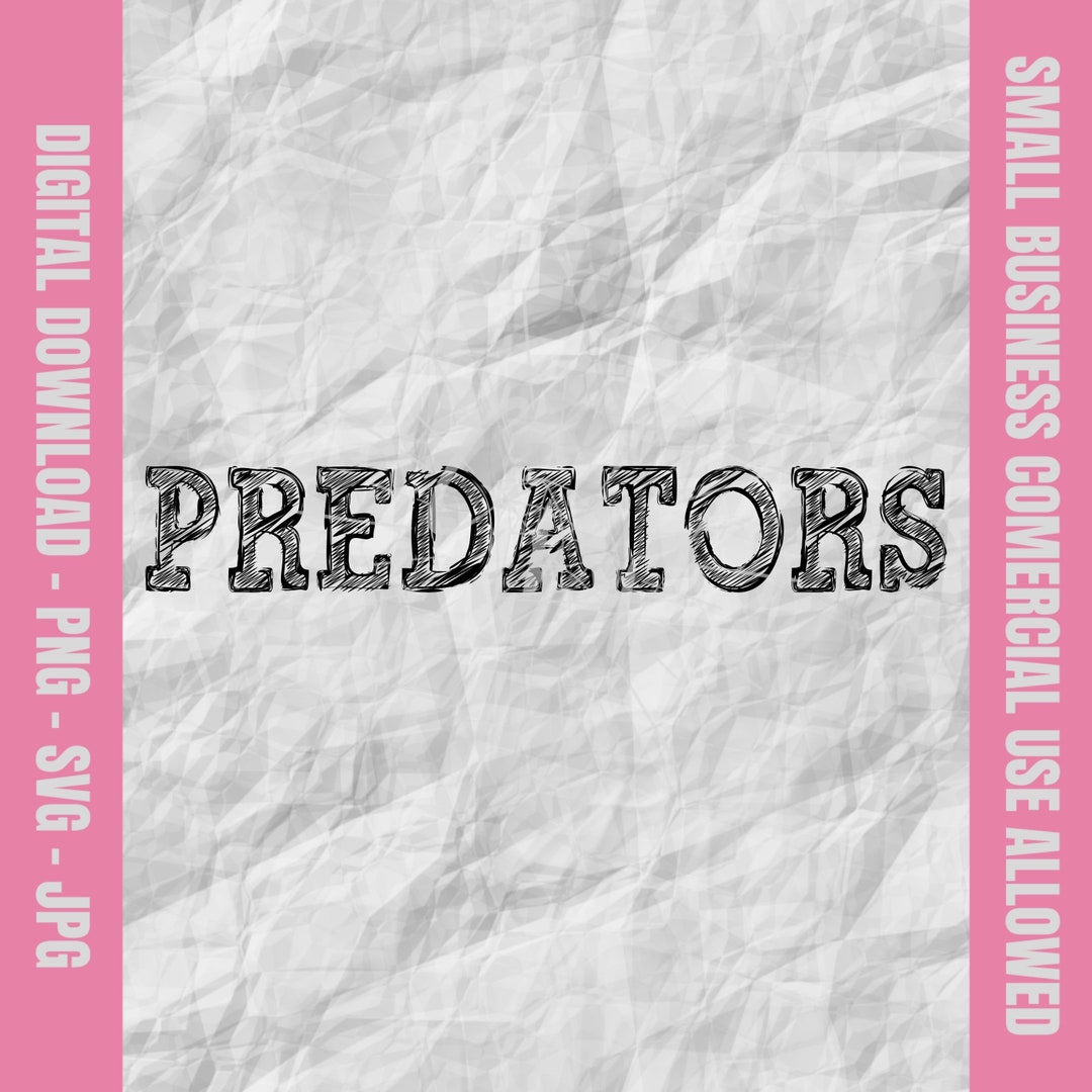 Predators Svg, Predators Chalk Block Letter Svg, Predators Football Svg ...