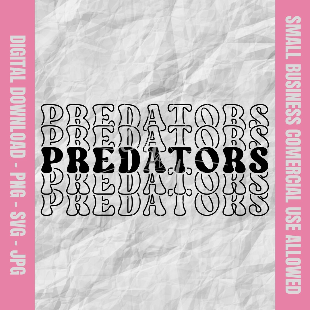 Predators Svg, Predators Retro Stacked Letter Svg, Predators Football ...