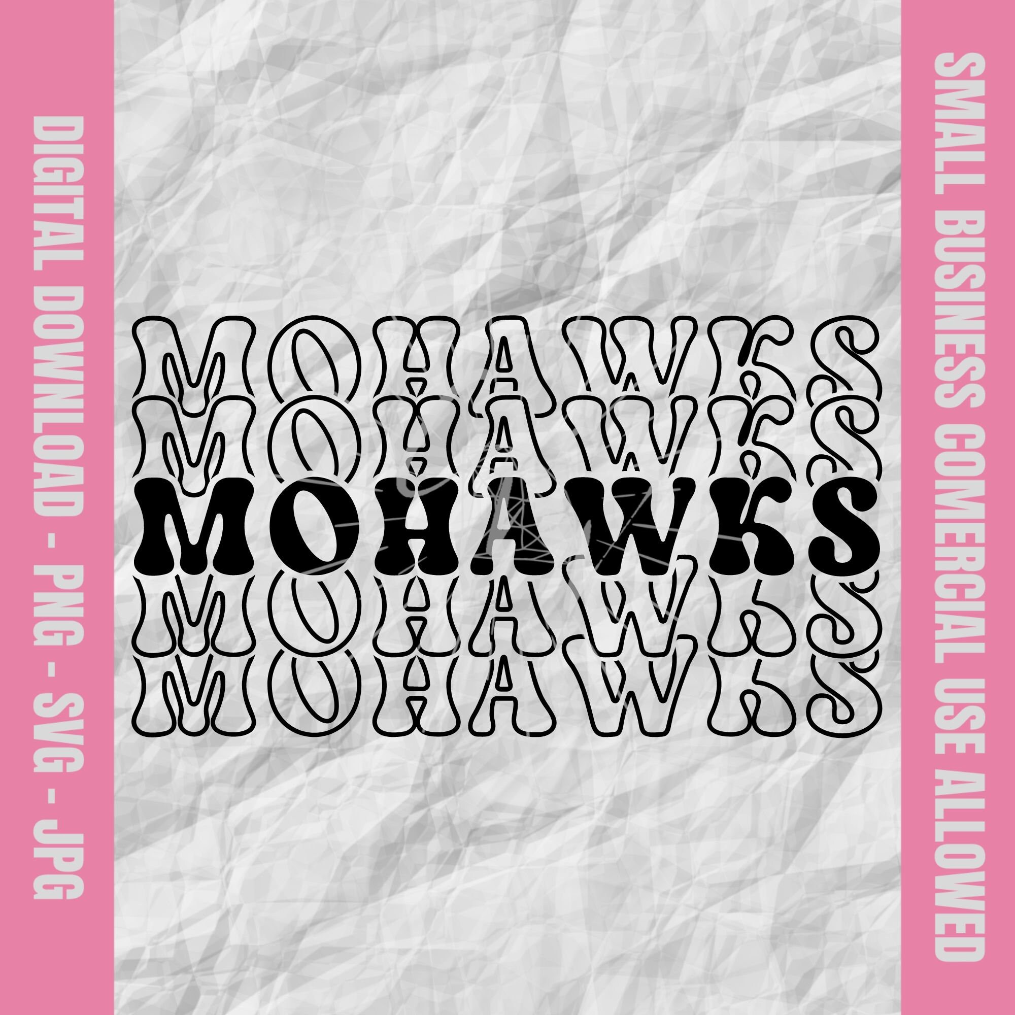 Mohawks Retro Stacked Svg, Mohawks Svg, Mohawks Football Svg, Mohawks ...