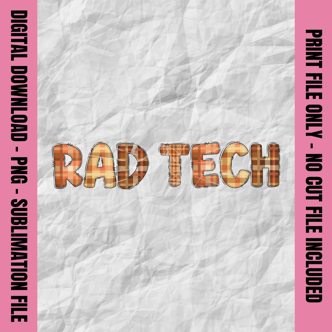 Fall Plaid Rad Tech Png, Doodle Text Rad Tech Png, Autumn Rad Tech ...