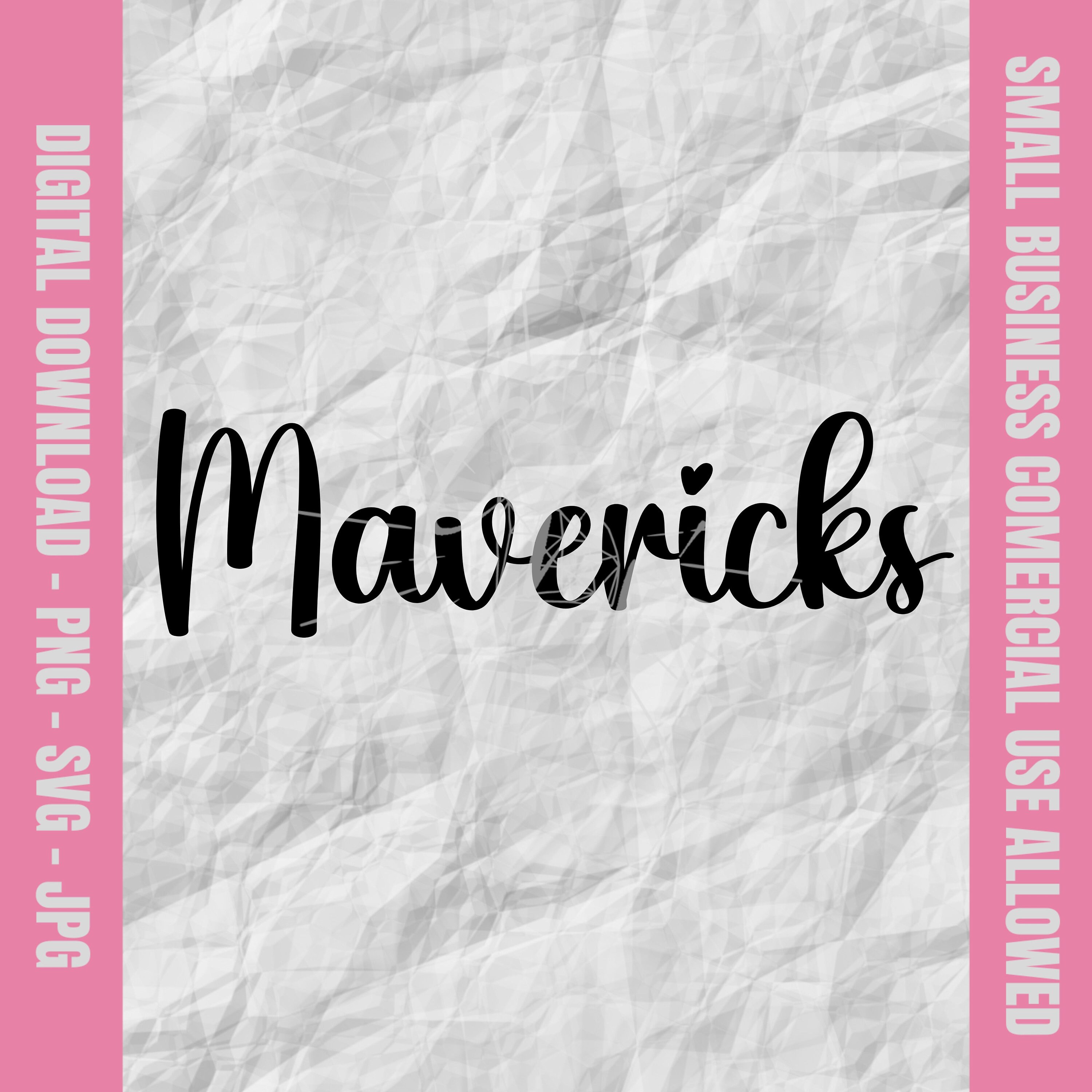 Mavericks Svg, Mavericks Thick Script Letter Svg, Mavericks Football ...