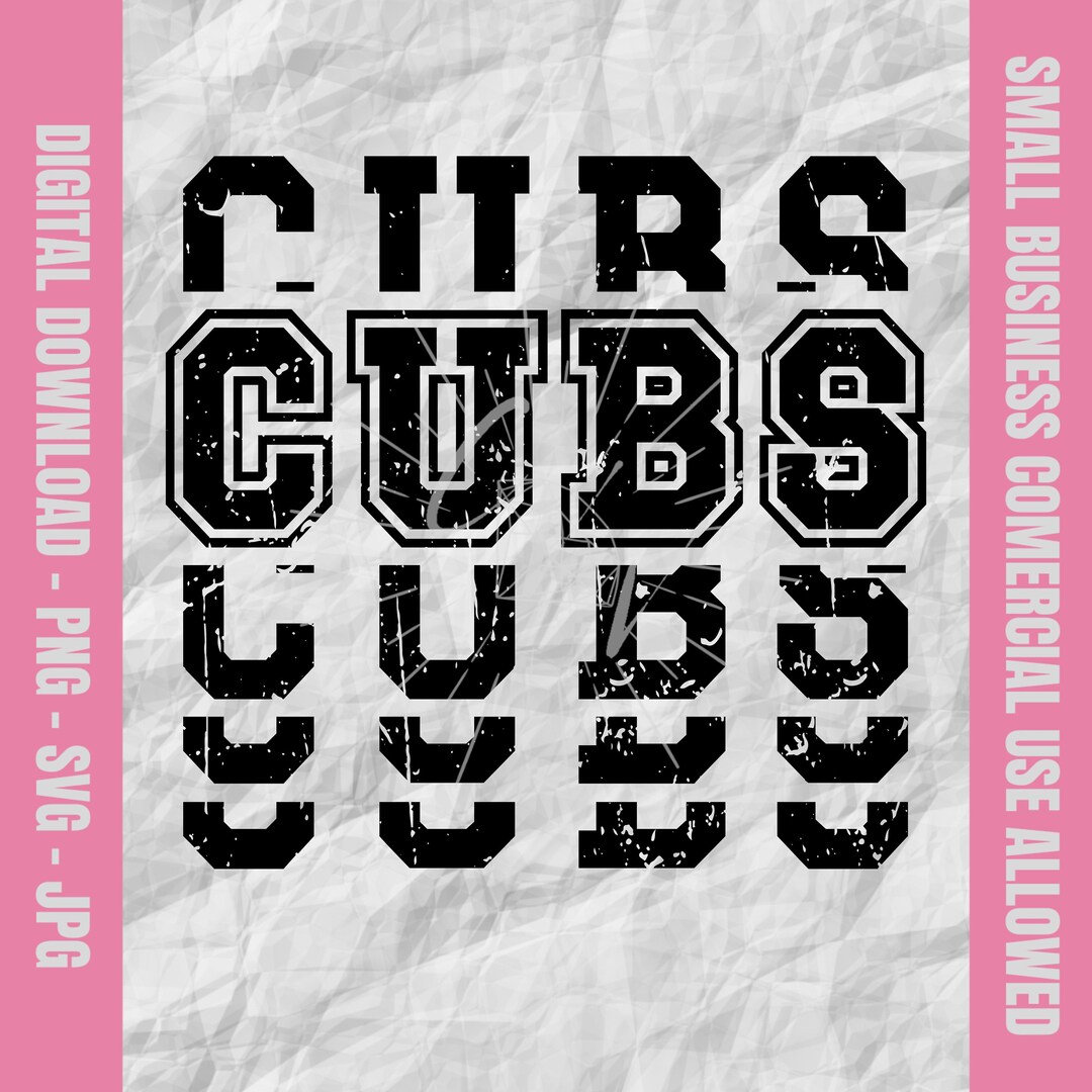 Cubs Svg, Cubs Stacked Varsity Letter Svg, Cubs Football Svg, Cubs ...