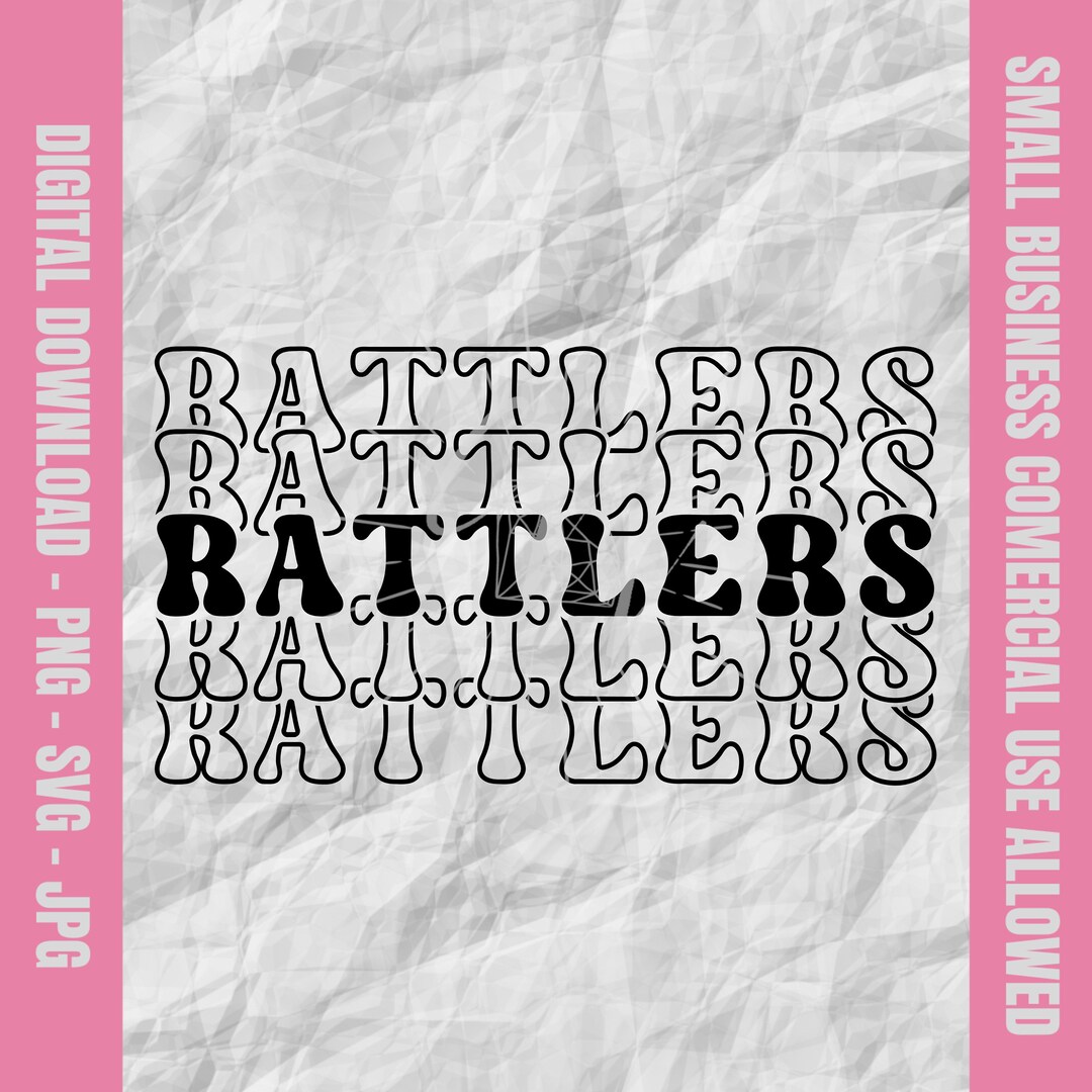 Rattlers Svg, Rattlers Retro Stacked Letter Svg, Rattlers Football Svg ...
