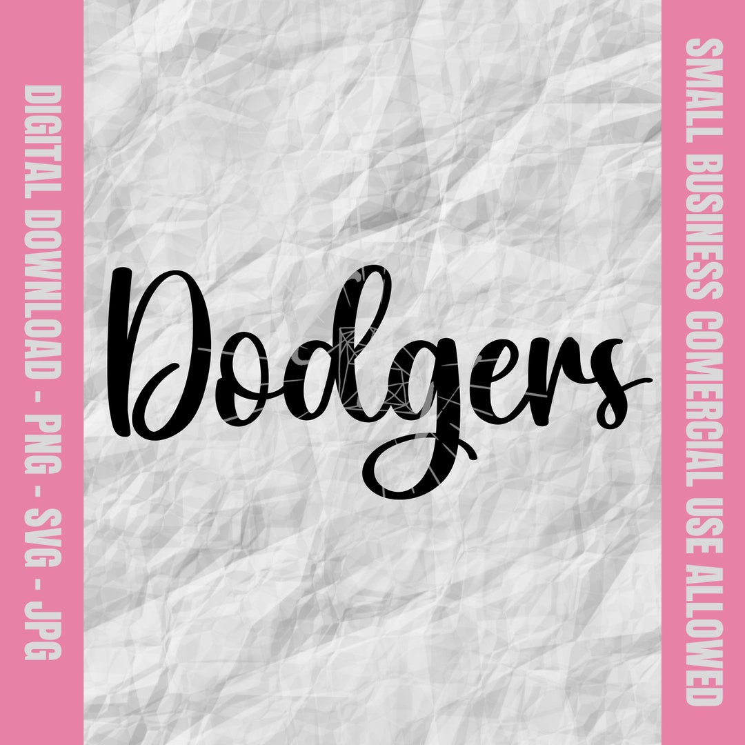 Dodgers Svg, Dodgers Thick Script Letter Svg, Dodgers Football Svg ...