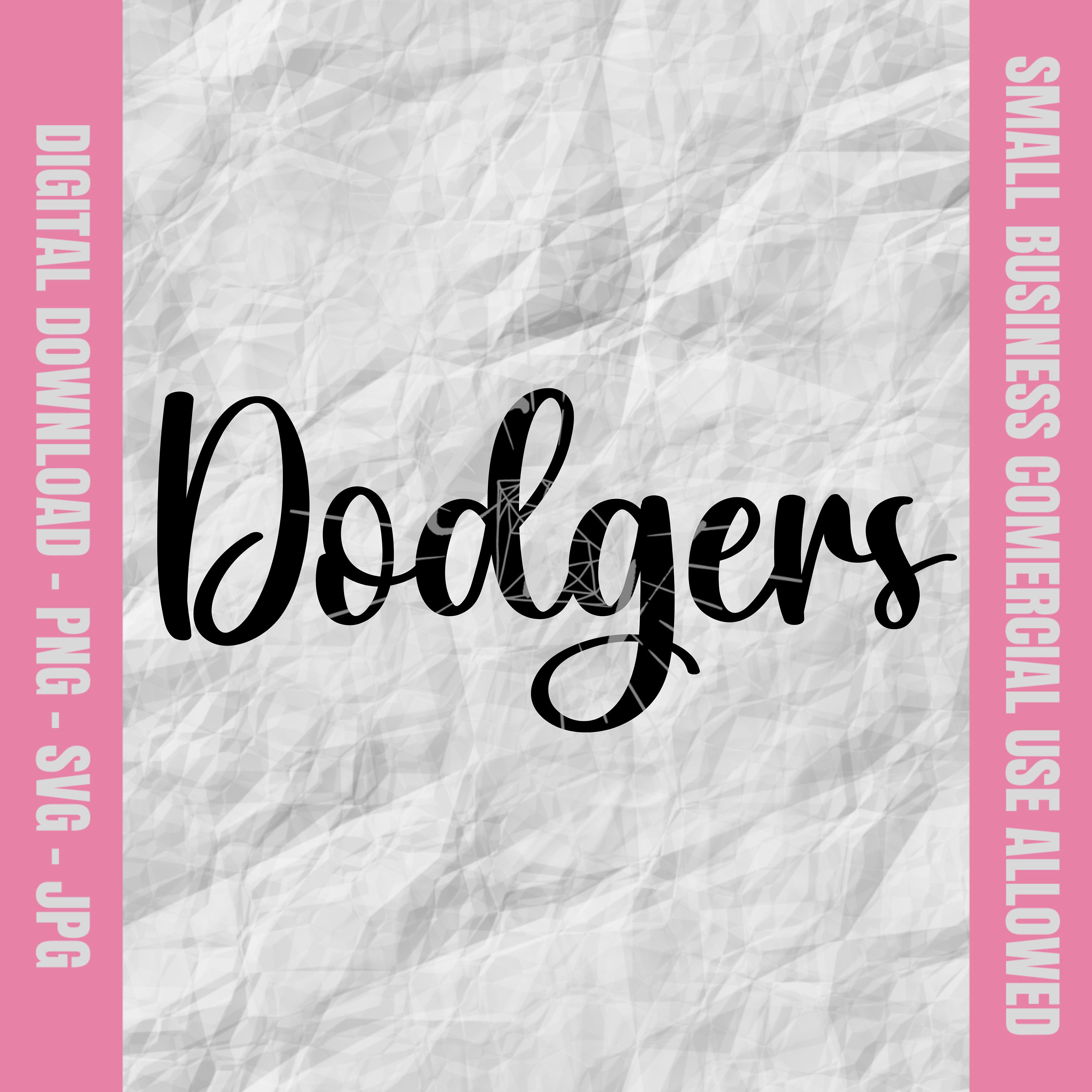 Dodgers Svg, Dodgers Thick Script Letter Svg, Dodgers Football Svg ...