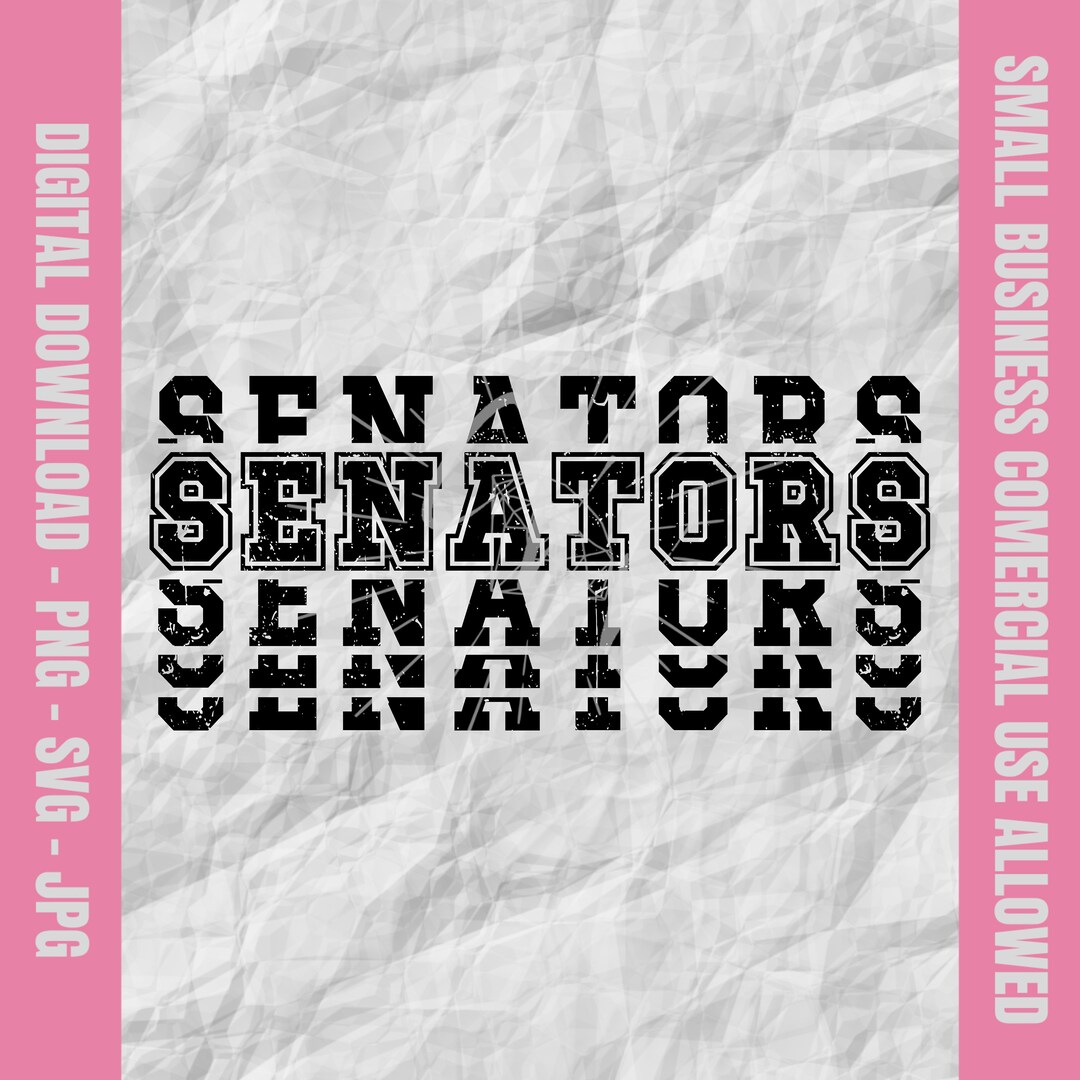 Senators Stacked Varsity Svg, Senators Svg, Senators Football Svg ...