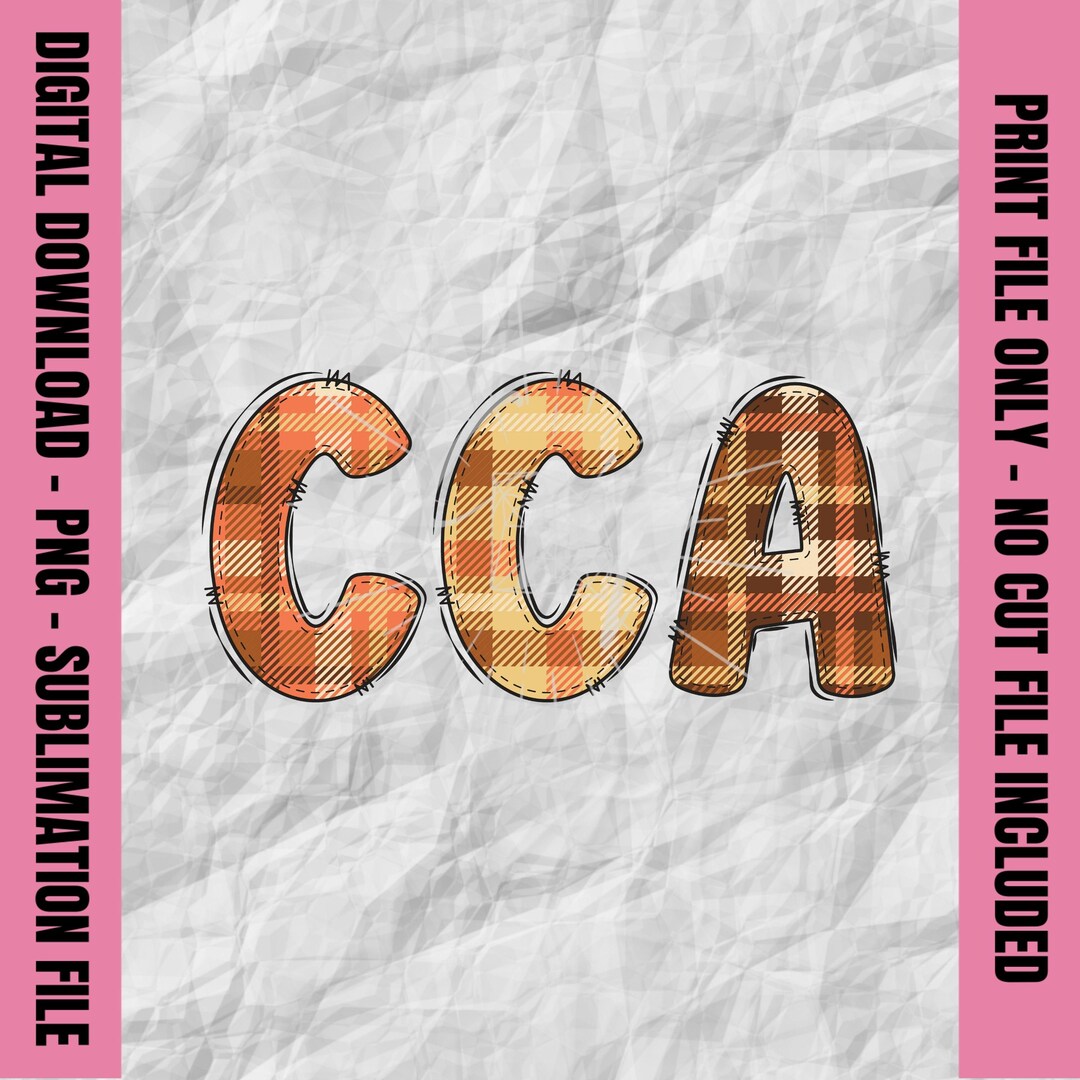 Fall Plaid CCA Png, Doodle Text CCA Png, Autumn CCA Shirt, Fall Cca ...