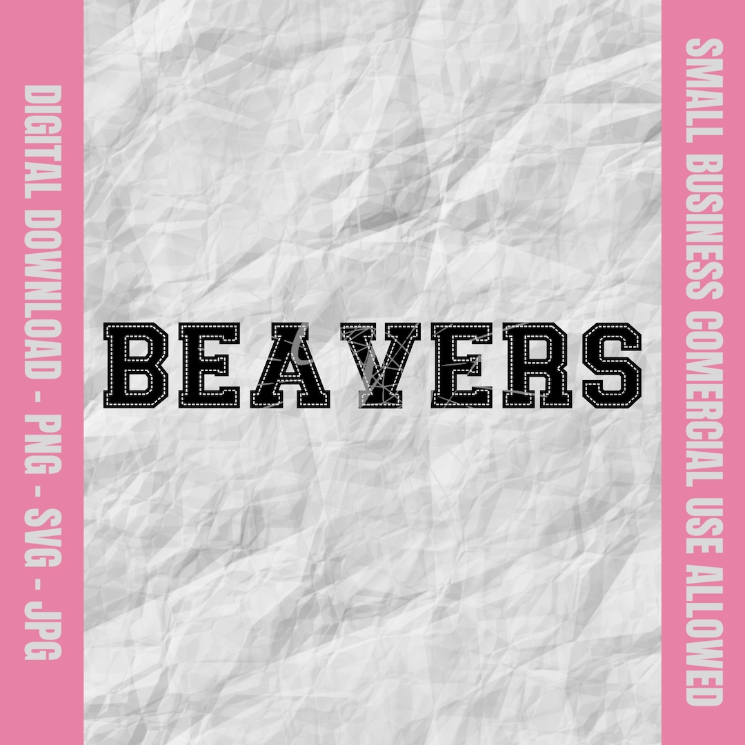 Beavers Stitched Varsity Svg, Beavers Svg, Beavers Football Svg ...