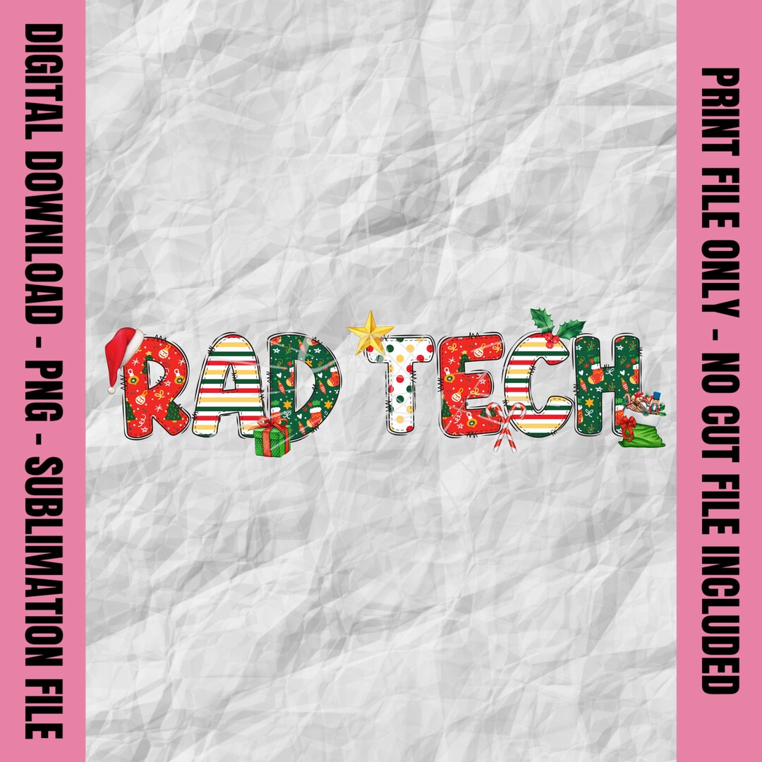 Christmas Rad Tech Png, Doodle Text Rad Tech Png, Holiday Rad Tech ...