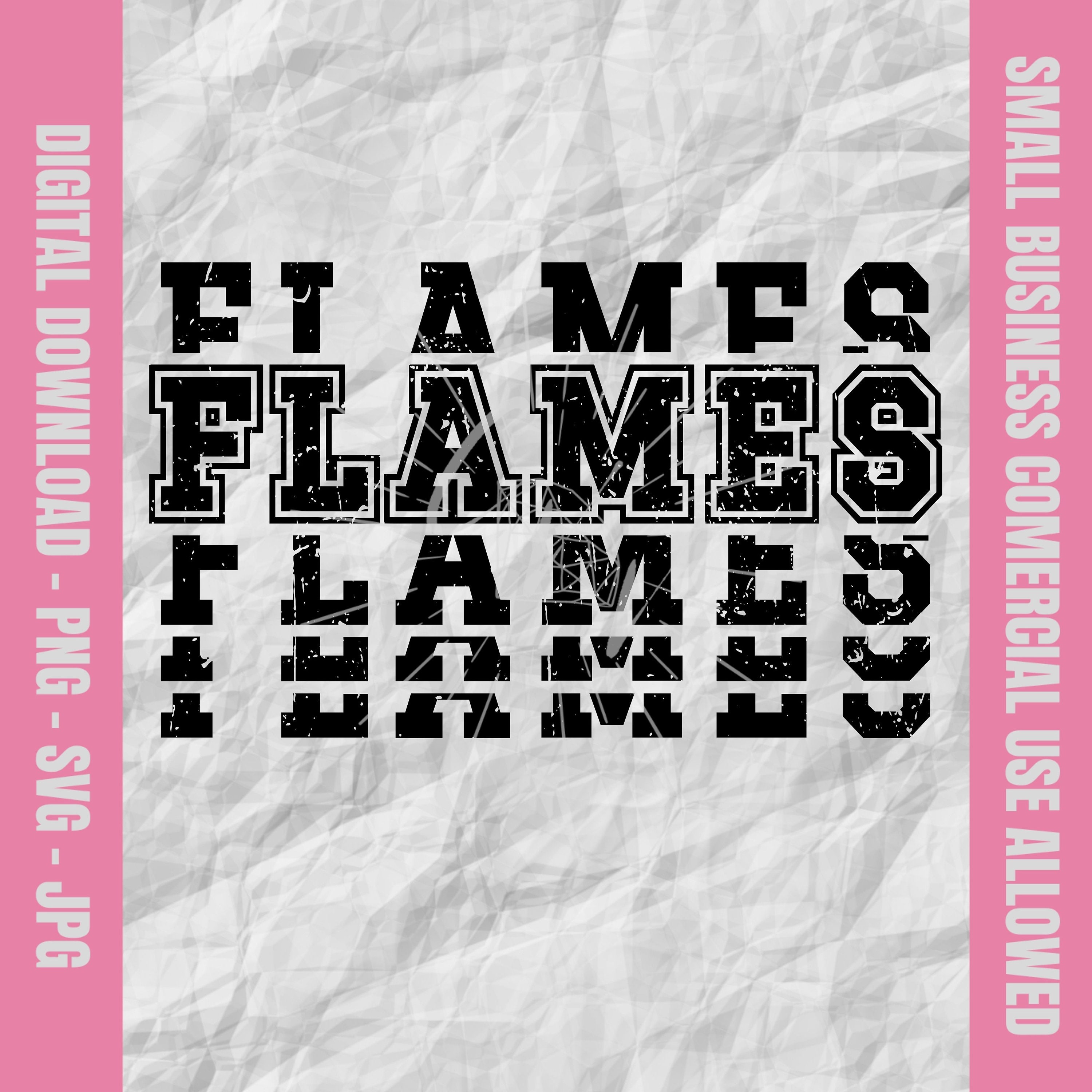 Flames Svg, Flames Stacked Varsity Letter Svg, Flames Football Svg ...