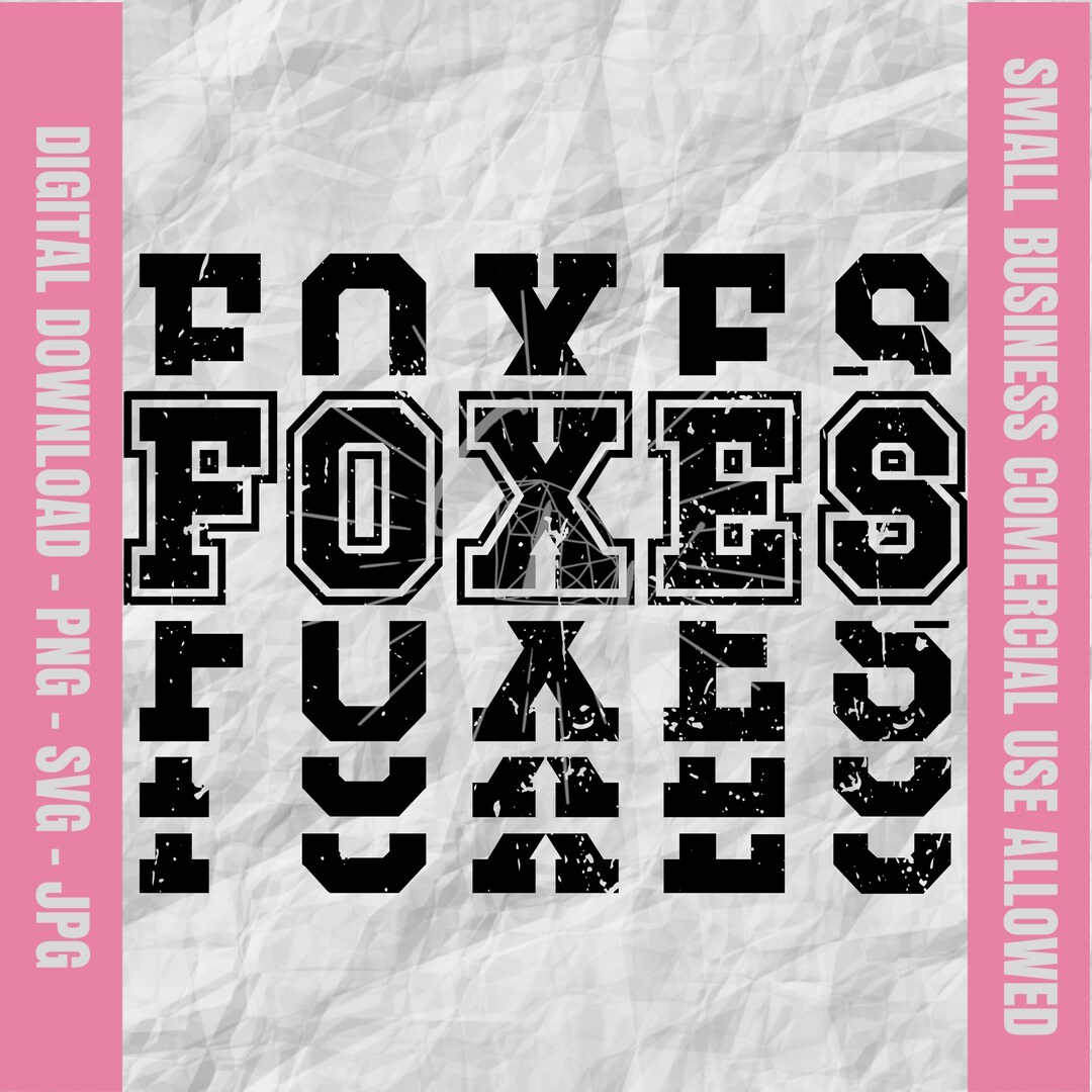 Buy Foxes Stacked Varsity Svg, Foxes Svg, Foxes Football Svg, Foxes ...