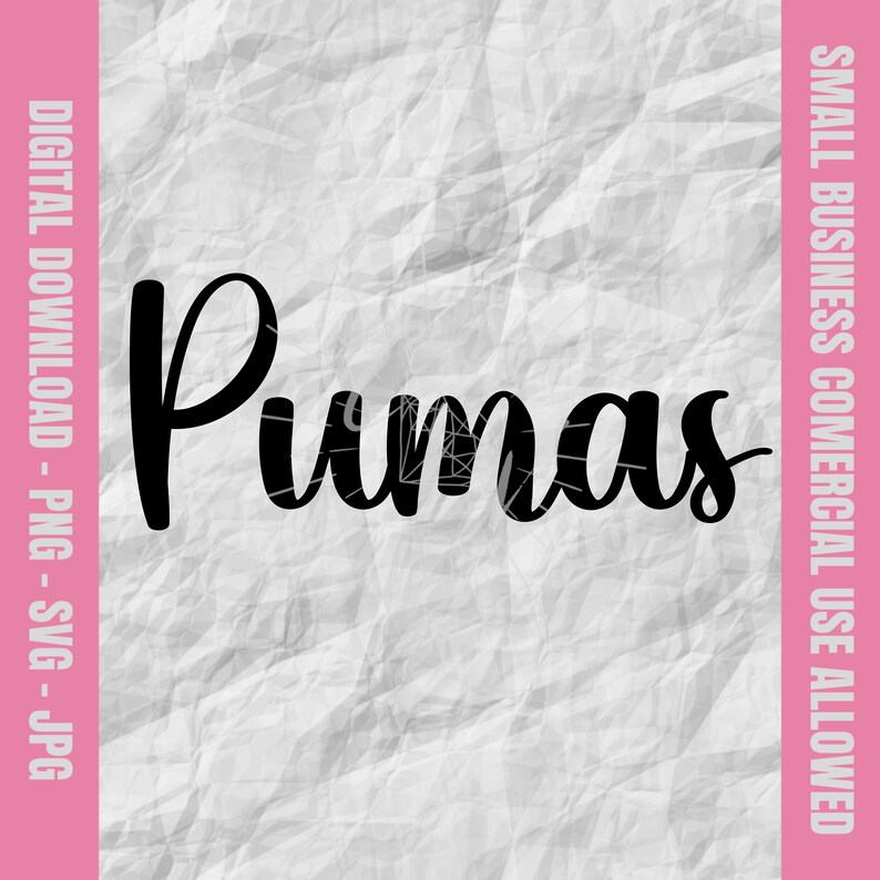 Pumas Svg, Pumas Thick Script Letter Svg, Pumas Football Svg, Pumas ...
