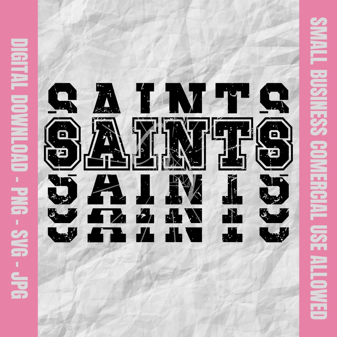 Saints Svg, Saints Stacked Varsity Letter Svg, Saints Football Svg ...