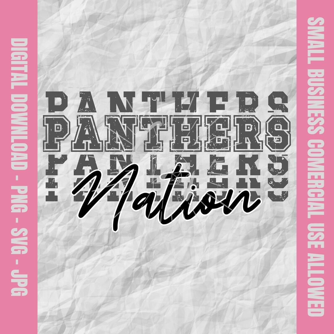 Panthers Nations Svg, Panthers Svg, Panthers Football Svg, Panthers ...