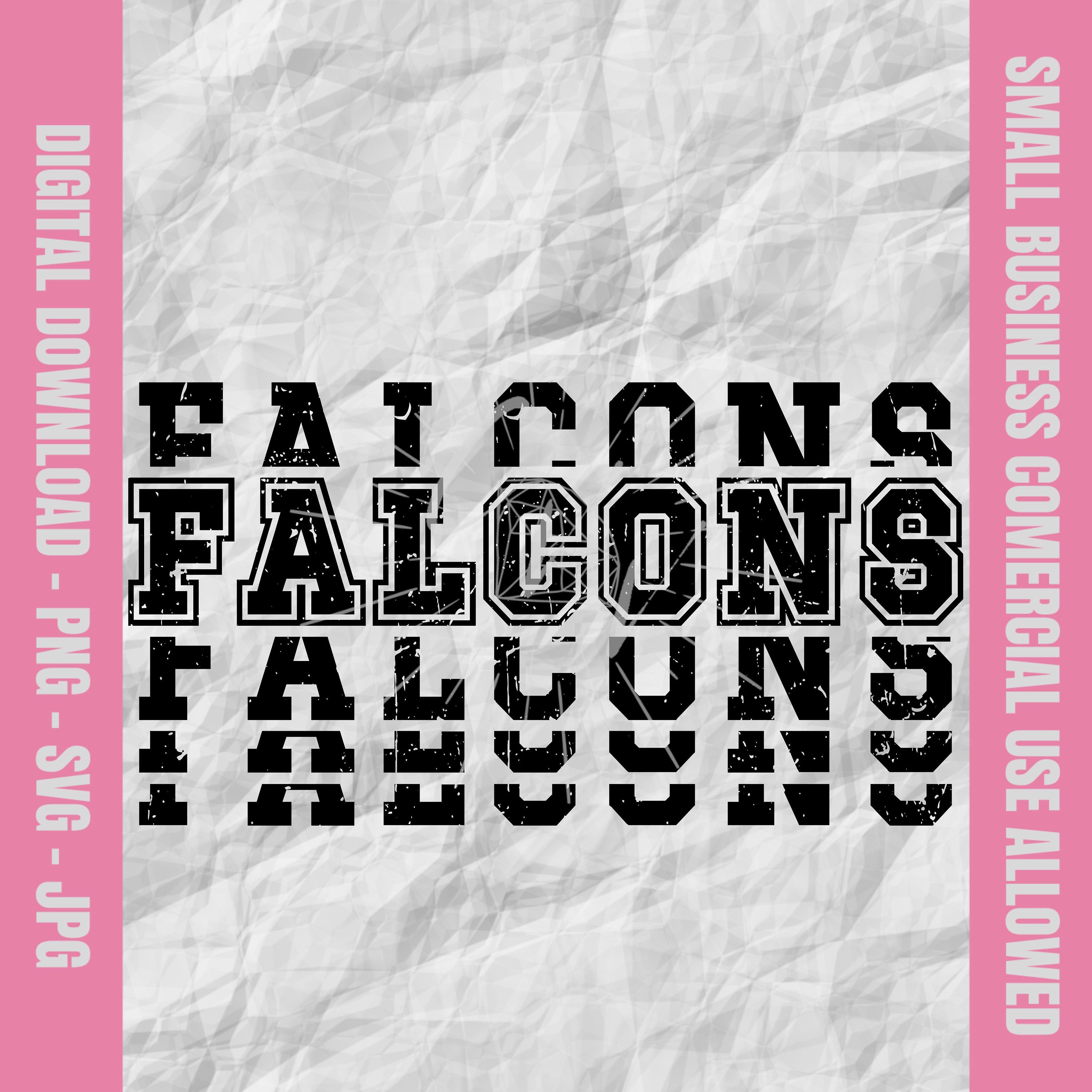 Falcons Svg, Falcons Stacked Varsity Letter Svg, Falcons Football Svg ...