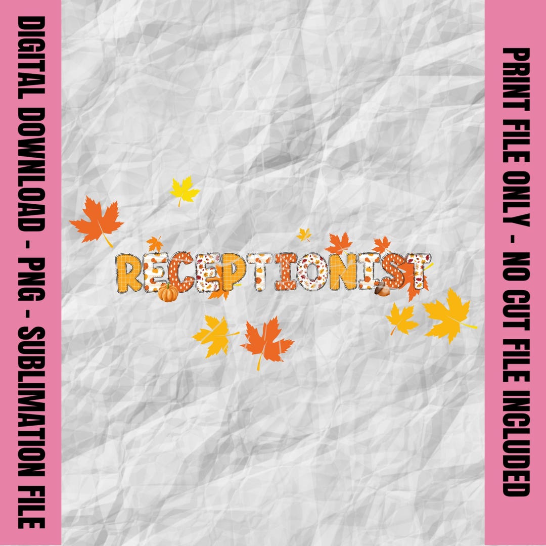 Autumn Receptionist Png, Doodle Text Png, Receptionist Png, Leaves ...