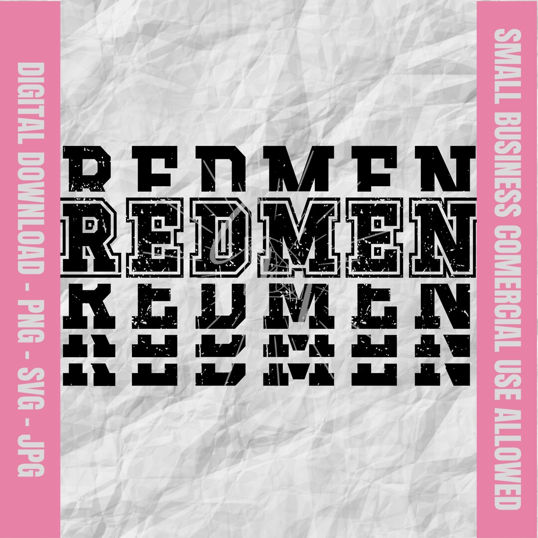 Redmen Stacked Varsity Svg, Redmen Svg, Redmen Football Svg, Redmen ...