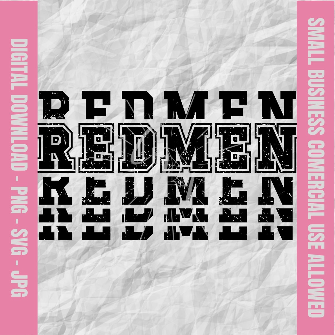 Redmen Stacked Varsity Svg, Redmen Svg, Redmen Football Svg, Redmen ...