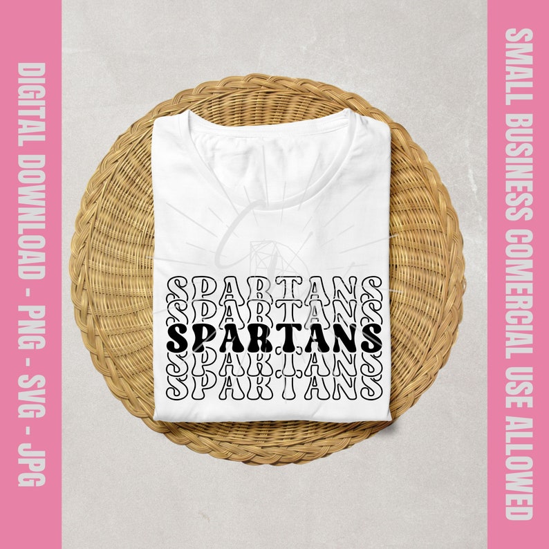 Spartans Svg, Spartans Retro Stacked Svg, Spartans Football Svg ...