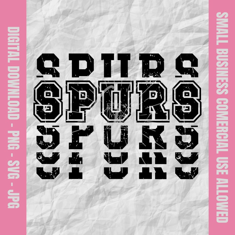 Spurs Svg, Spurs Stacked Varsity Letter Svg, Spurs Football Svg, Spurs ...