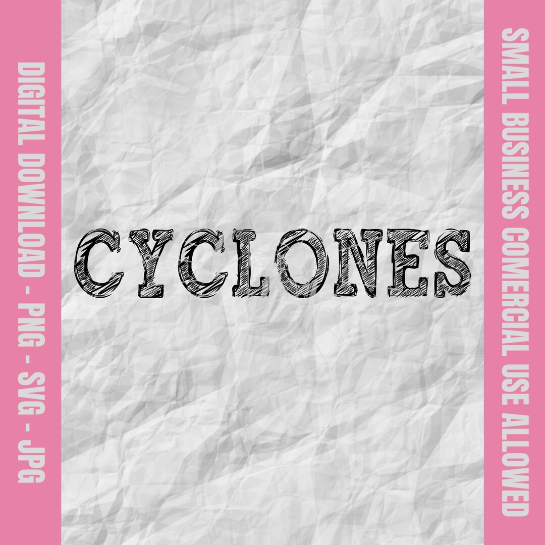 Cyclones Svg, Cyclones Chalk Block Letter Svg, Cyclones Football Svg ...