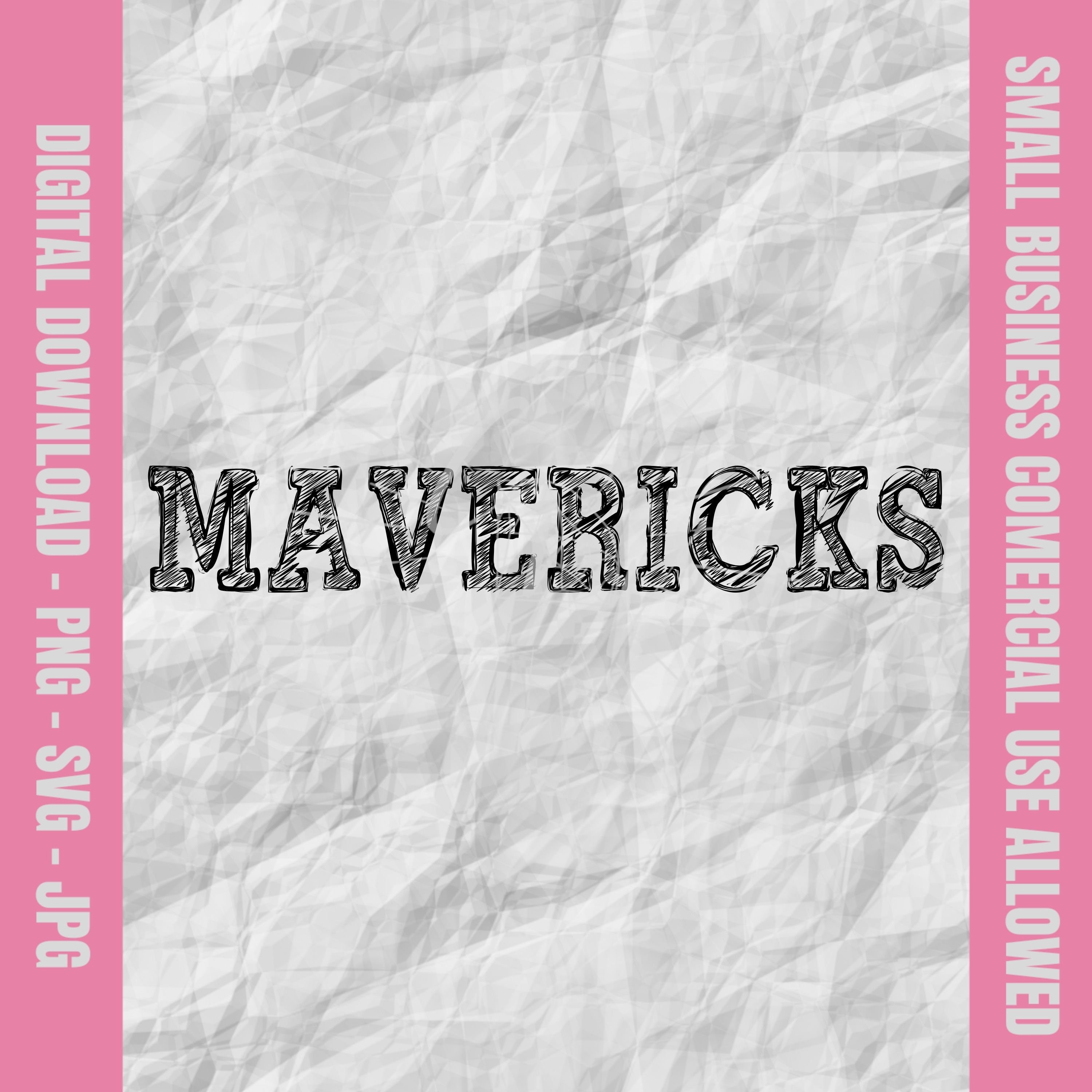 Mavericks Svg, Mavericks Chalk Block Letter Svg, Mavericks Football Svg ...