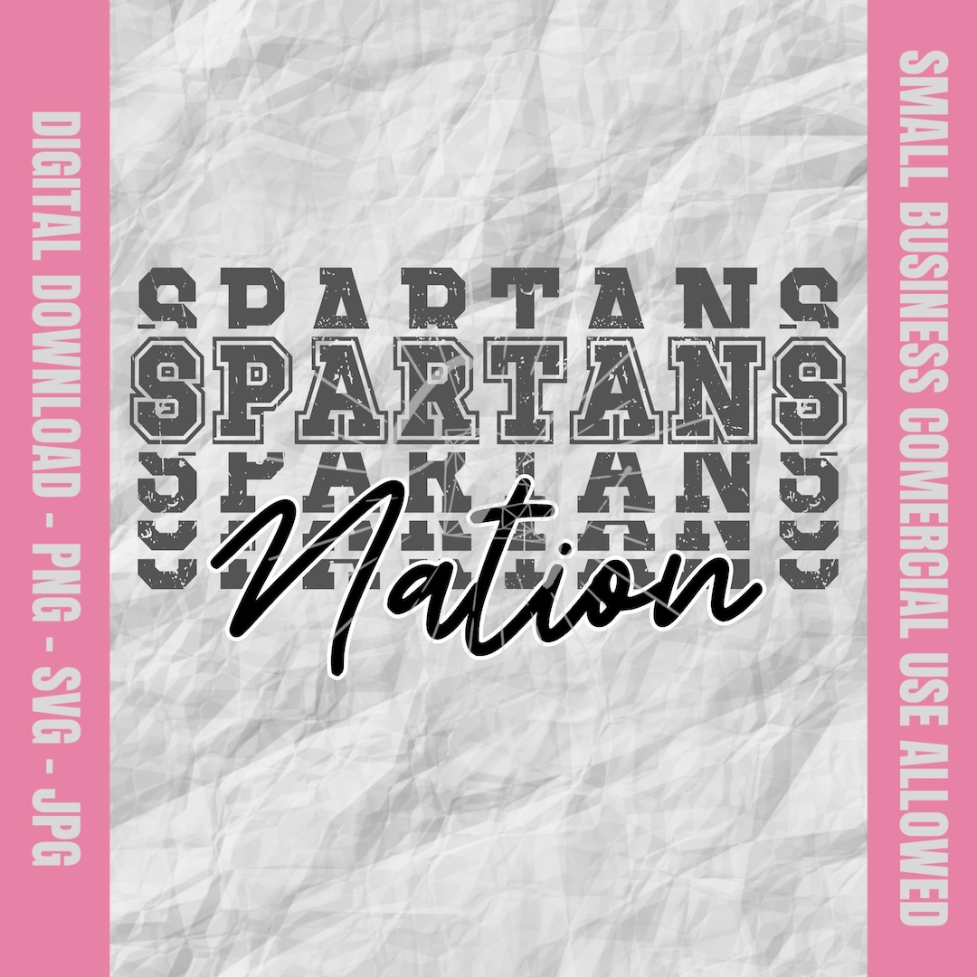Spartans Nation Svg, Spartans Svg, Spartans Football Svg, Spartans ...