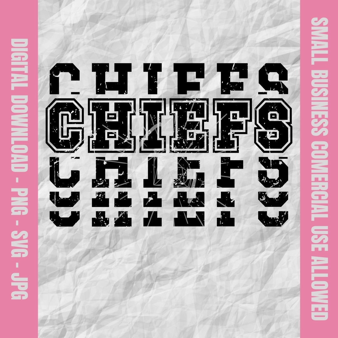 Chiefs Svg, Chiefs Stacked Varsity Letter Svg, Chiefs Football Svg ...